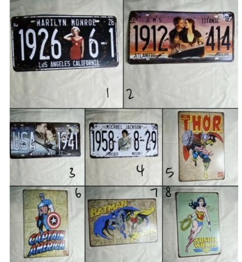 Vintage Number Plate Decor, Furniture & Home Living, Home Decor, Wall ...