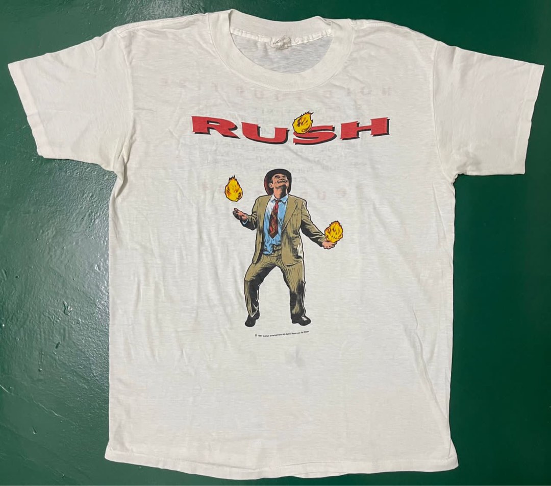 VINTAGE RUSH HOLD YOUR FIRE TOUR 1987, Men's Fashion, Tops & Sets ...