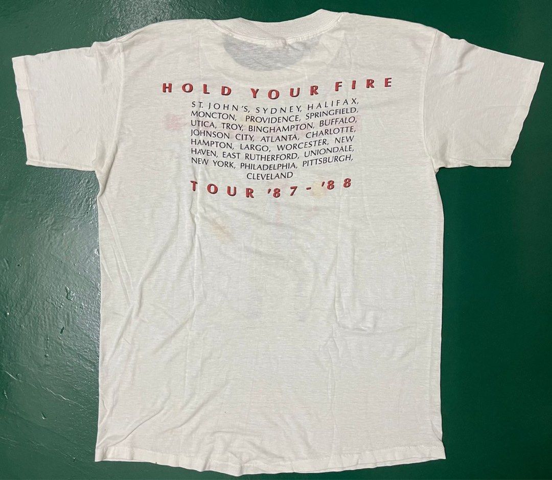 VINTAGE RUSH HOLD YOUR FIRE TOUR 1987, Men's Fashion, Tops & Sets ...