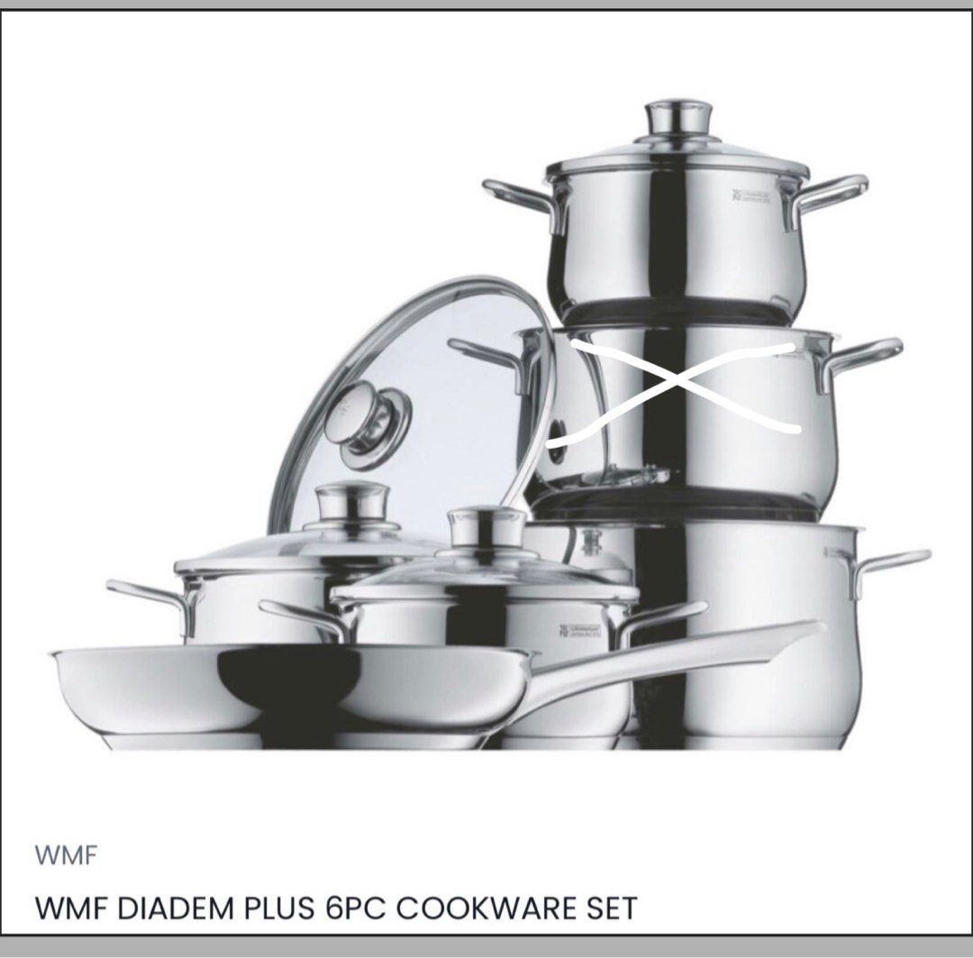 WMF DIADEM PLUS 5PCS COOKWARE SET, Furniture & Home Living, Kitchenware ...