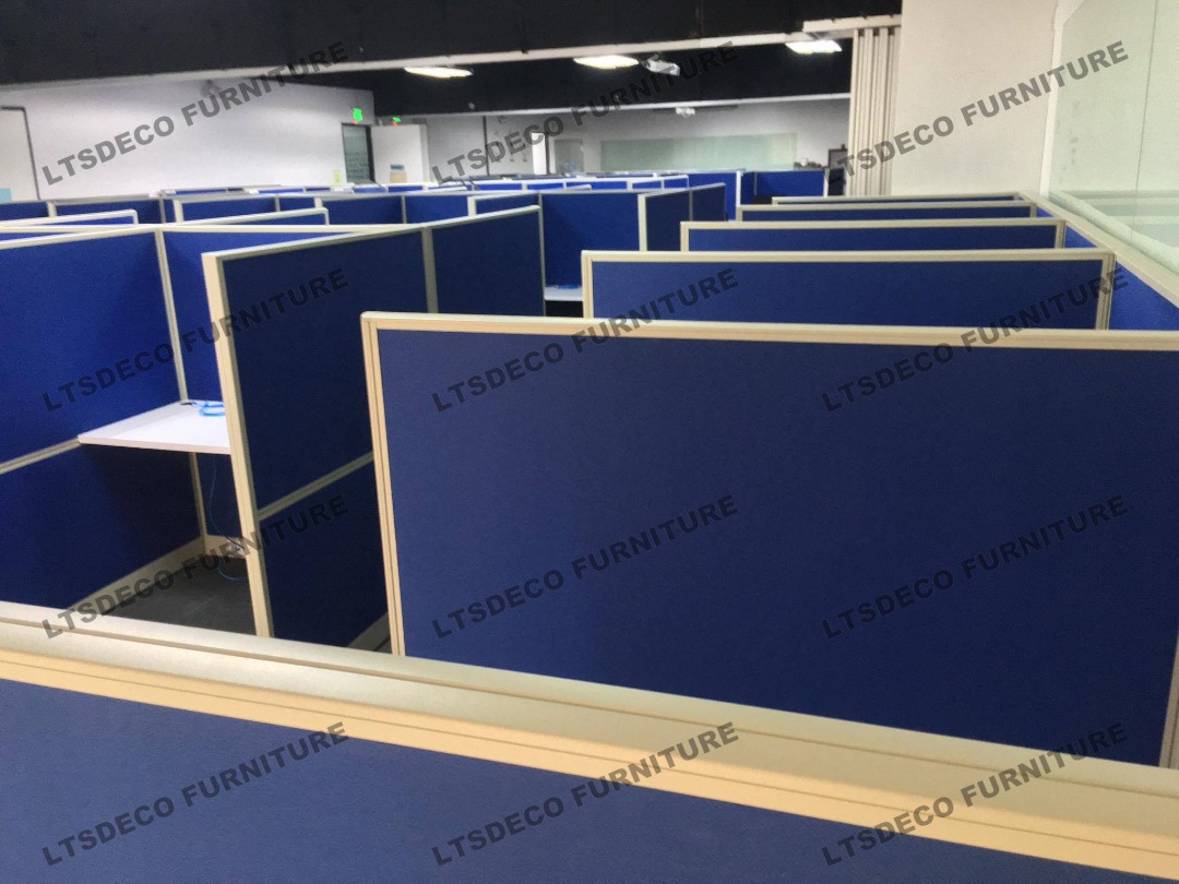 WORKSTATION TABLE FULL FABRIC OFFICE PARTITION on Carousell