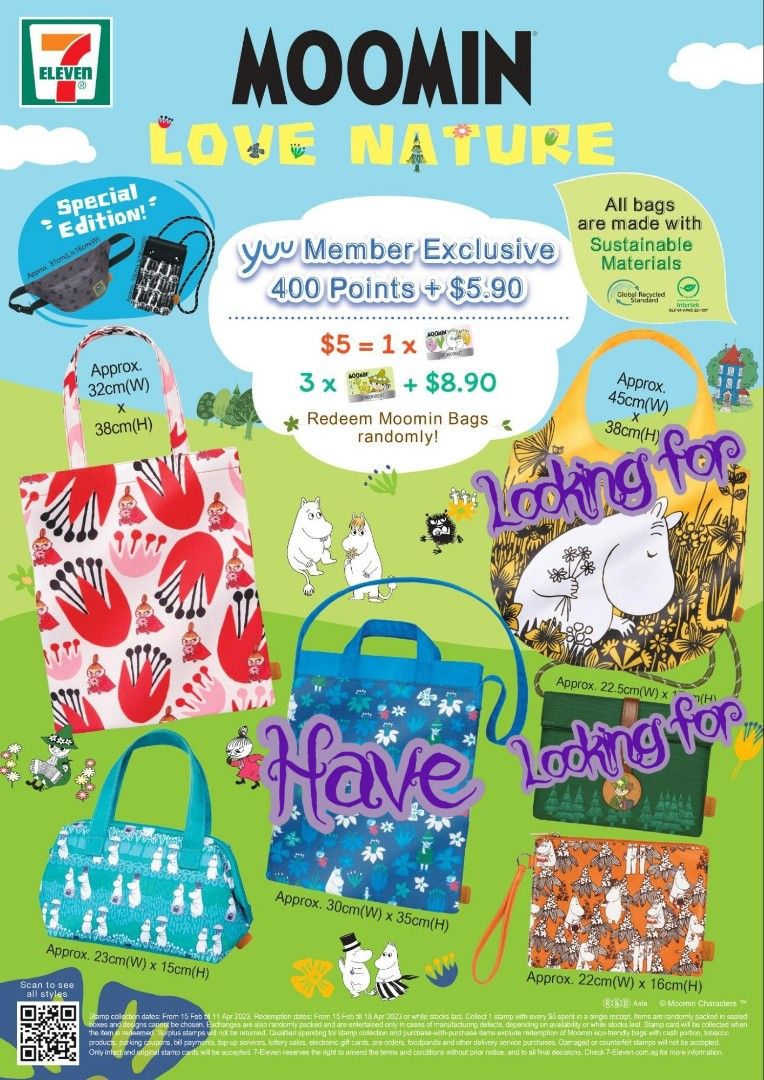 WTT 7-Eleven Moomin Blind Box Moomin in Nature, Hobbies & Toys, Memorabilia & Collectibles, Fan ...