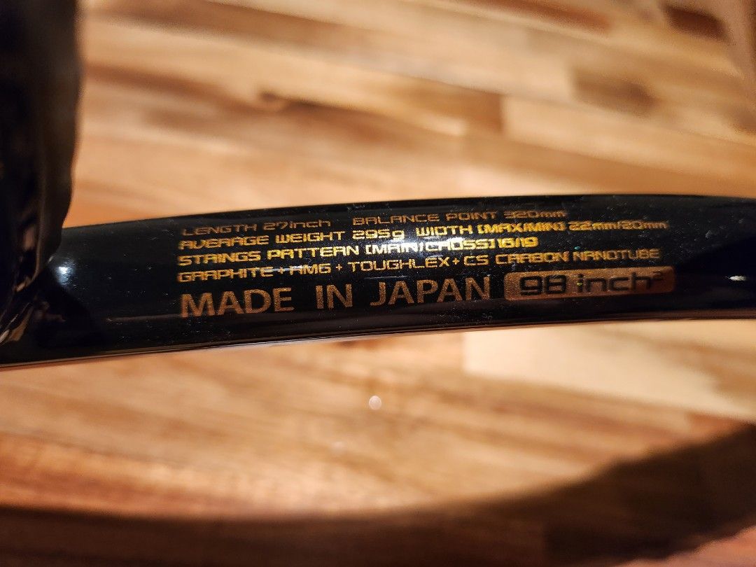 Yonex RDIS200 US specs tennis racquet, Sports Equipment, Sports & Games ...