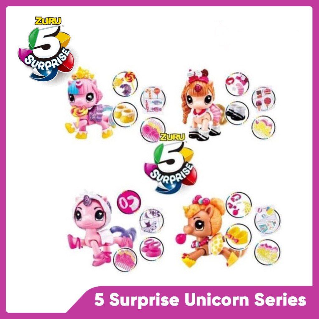 Zuru 5 Surprise Unicorn Squad, Toys & Collectibles, Mainan di Carousell