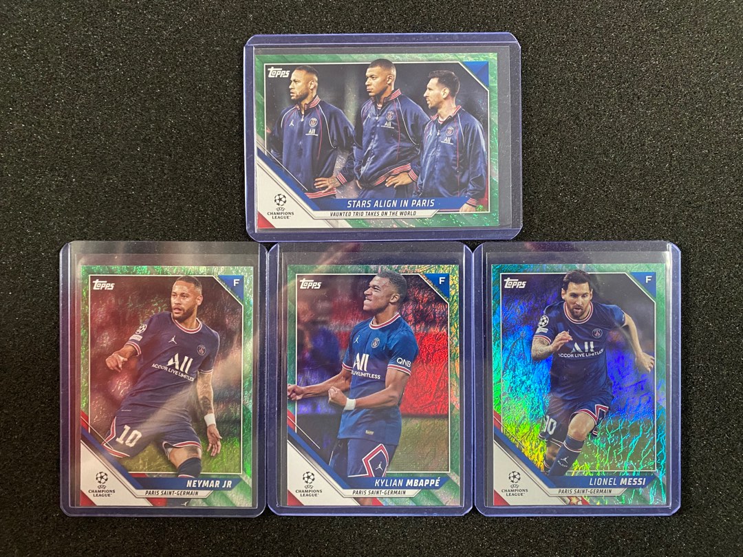 2022 Topps UEFA PSG soccer cards: Neymar, Messi, Mbappe, Hobbies & Toys ...