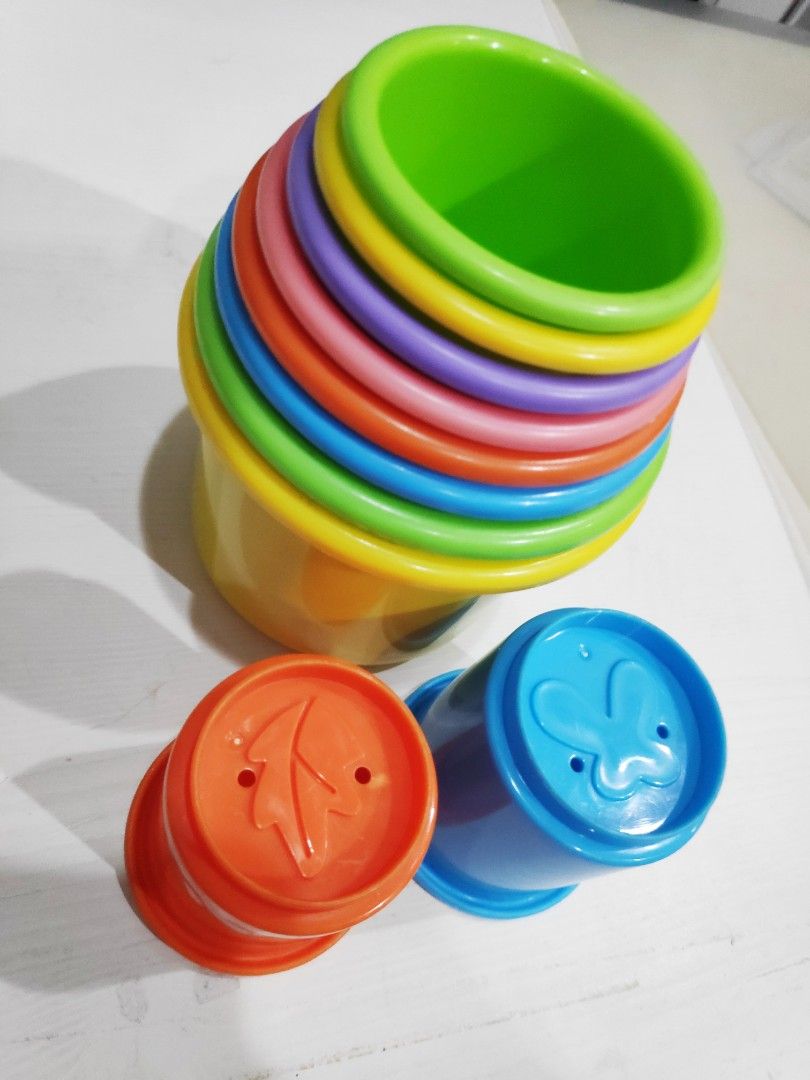 2in1 Branded Stacking Cups / for Water Play too, Babies & Kids, Infant Playtime on Carousell