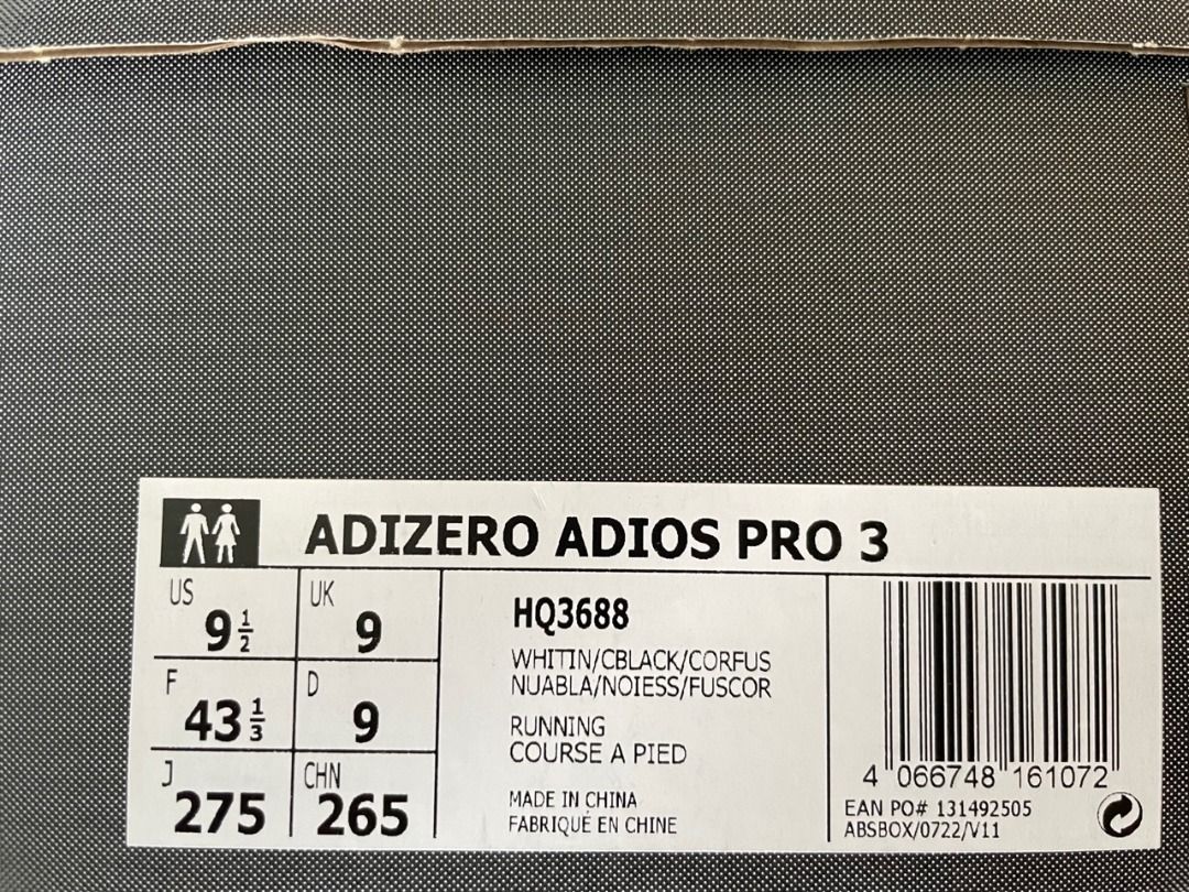 Adizero Adios PRO 3, Men's Fashion, Footwear, Sneakers on Carousell