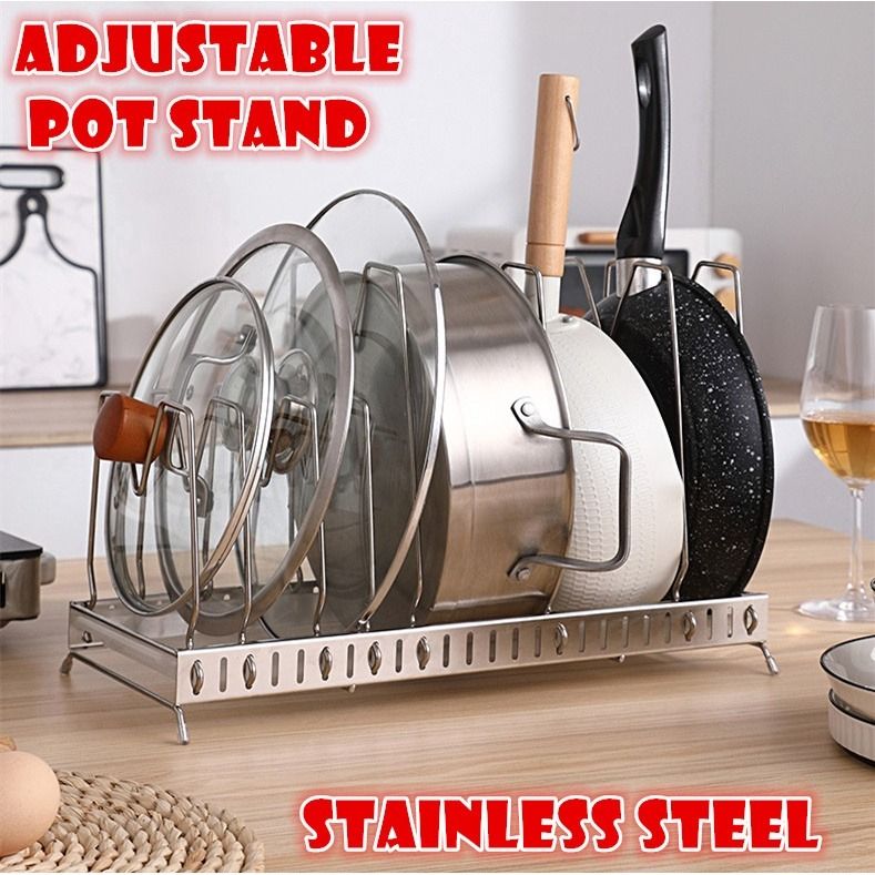 Adjustable Stainless steel Pot stand Kitchen rackchopping board dish ...
