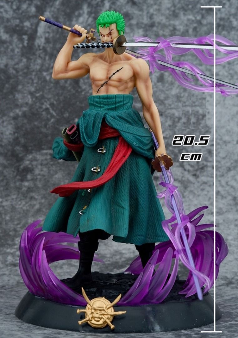 Anime One Piece Roronoa Zoro Action Figures 20.5cm Double Headed PVC ...
