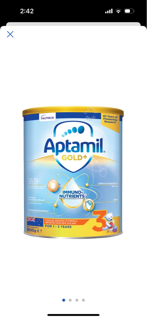 Aptamil Gold+ Stage 3 Toddler Growing Up Formula Milk Powder 900g ...