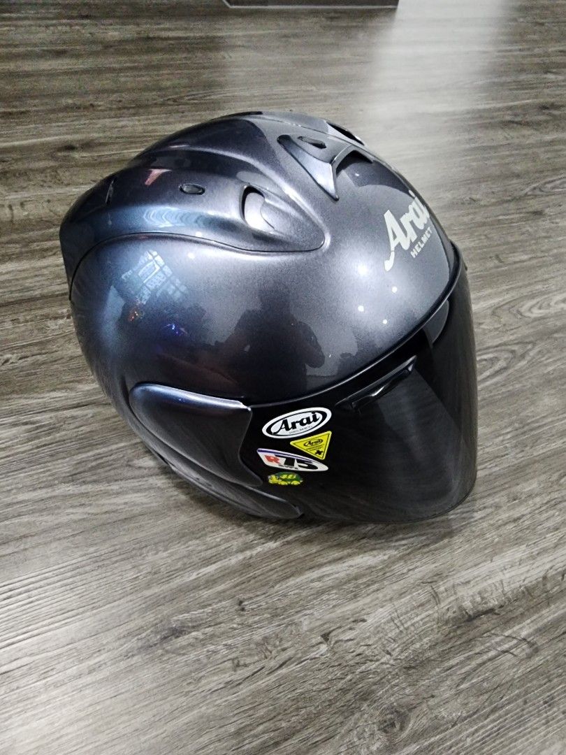 Arai Ram 3 Gun metal, Motorcycles, Motorcycle Apparel on Carousell