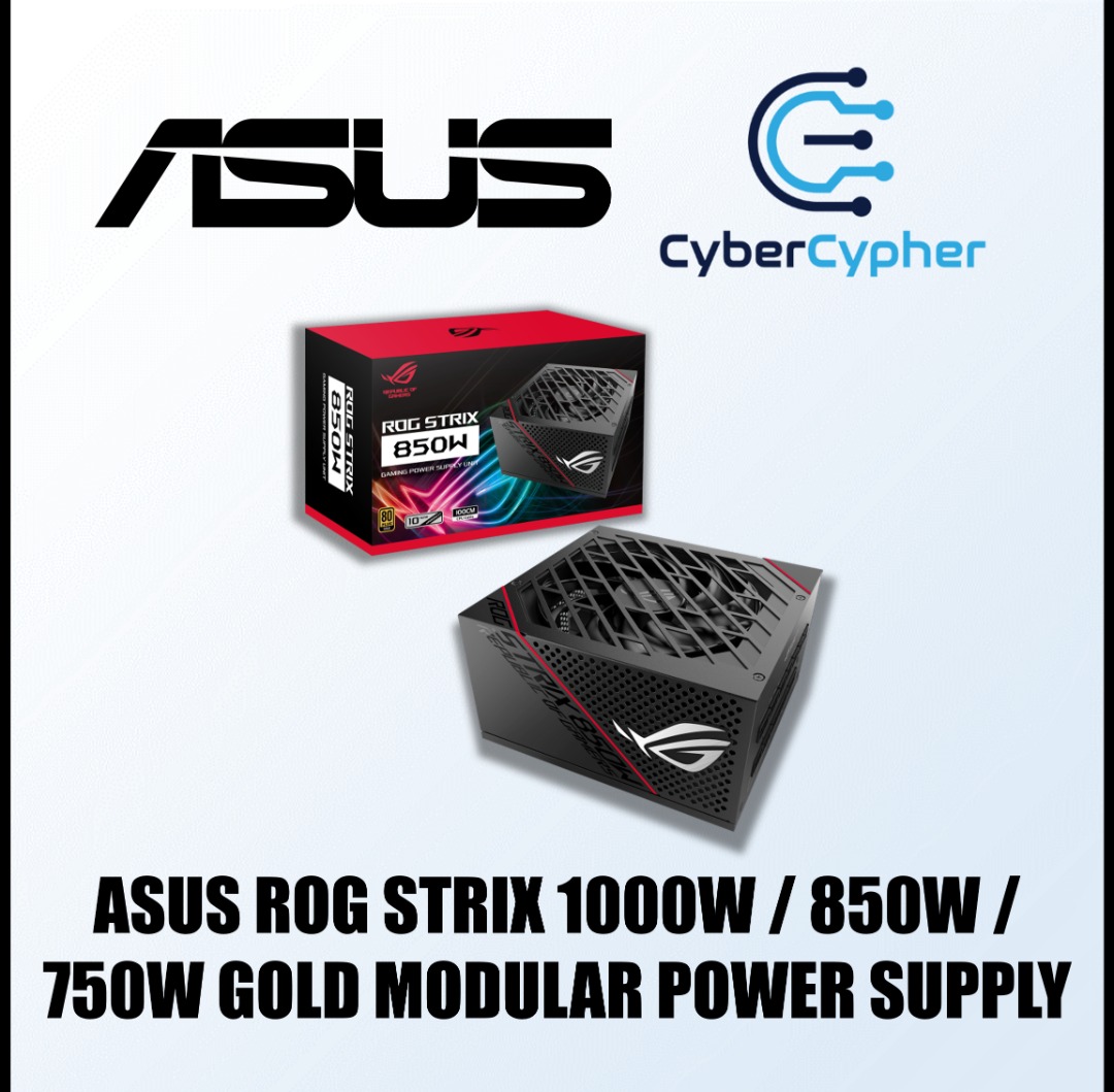 ASUS ROG STRIX 750W/850W/1000W GOLD FULL MODULAR PSU (BLACK/WHITE ...