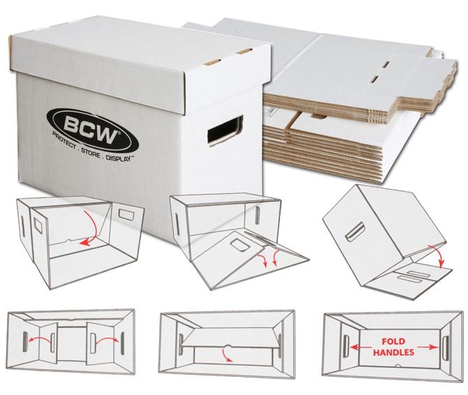 BCW Short Comic Cardboard Box (Holds 150-175 comic books), Furniture ...
