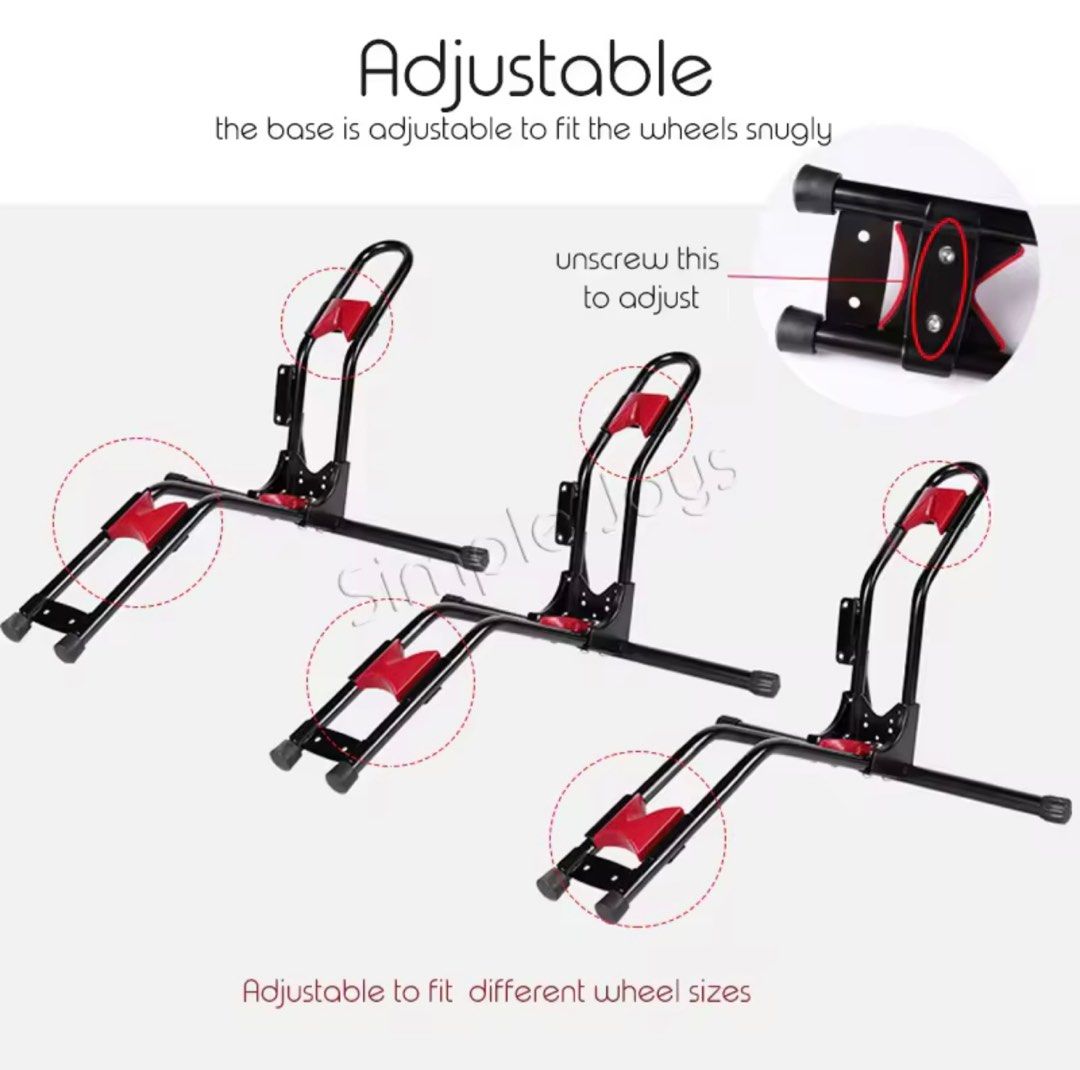 Bicycle Vertical Stand Adjustable L Shape Bike Rack Parking Storage ...