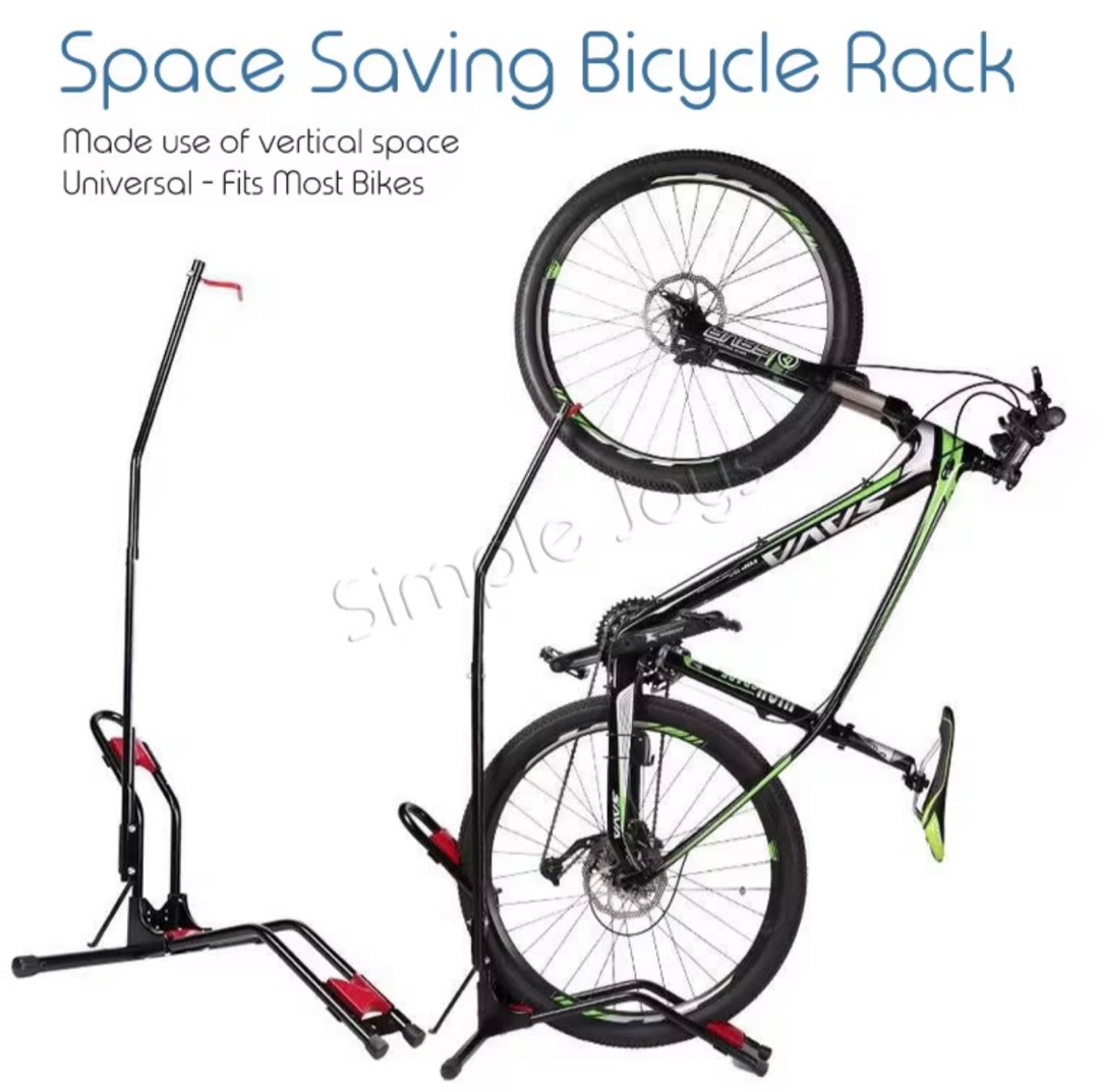 Bicycle Vertical Stand Adjustable L Shape Bike Rack Parking Storage ...
