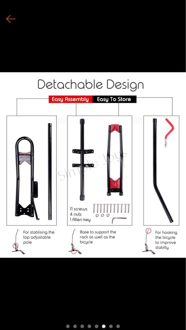 Bicycle Vertical Stand Adjustable L Shape Bike Rack Parking Storage ...