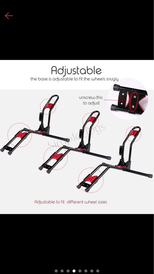 Bicycle Vertical Stand Adjustable L Shape Bike Rack Parking Storage ...
