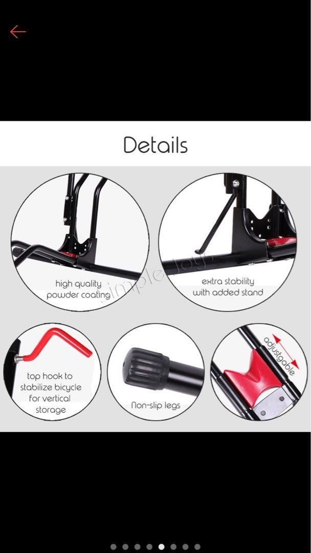 Bicycle Vertical Stand Adjustable L Shape Bike Rack Parking Storage ...