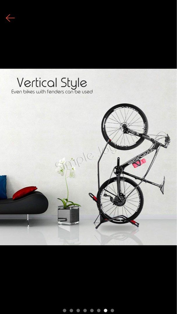 Bicycle Vertical Stand Adjustable L Shape Bike Rack Parking Storage ...