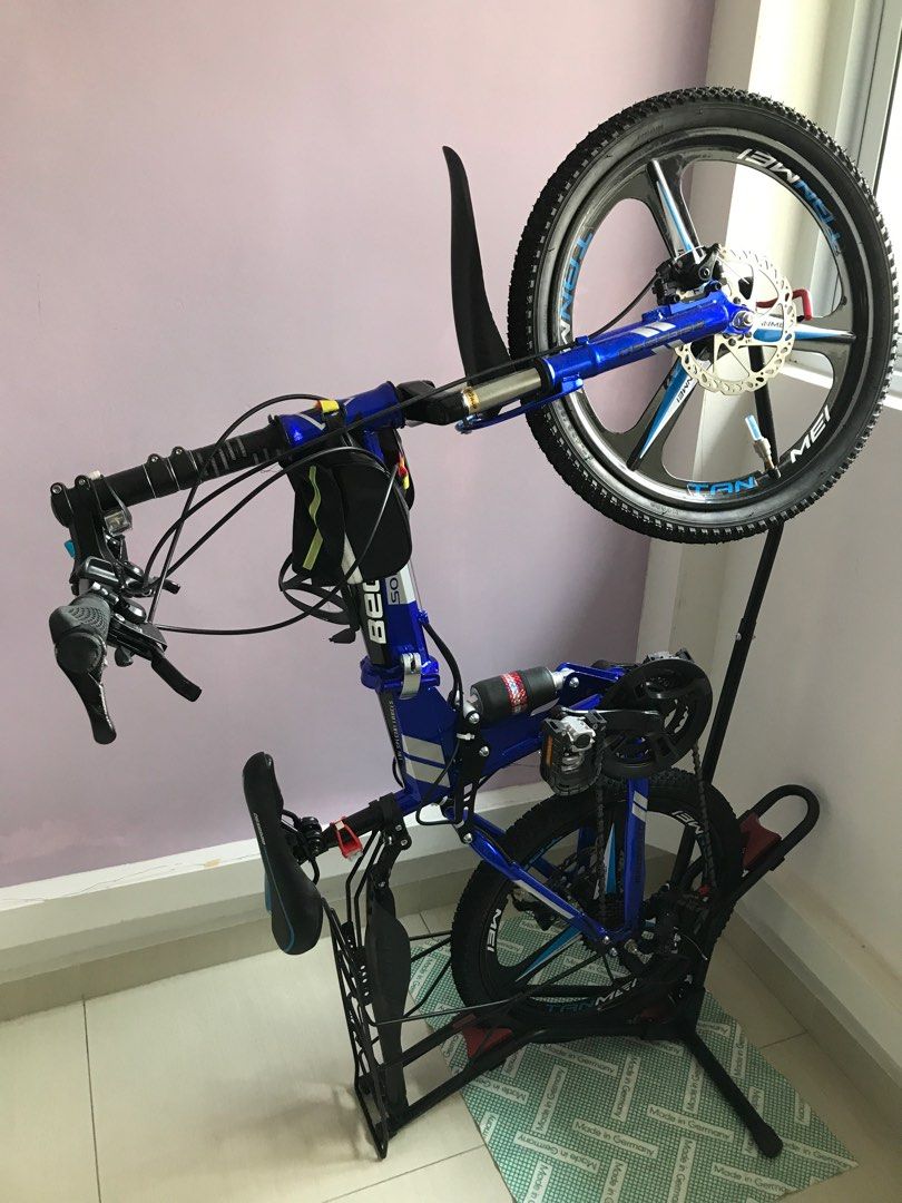 Bicycle Vertical Stand Adjustable L Shape Bike Rack Parking Storage ...