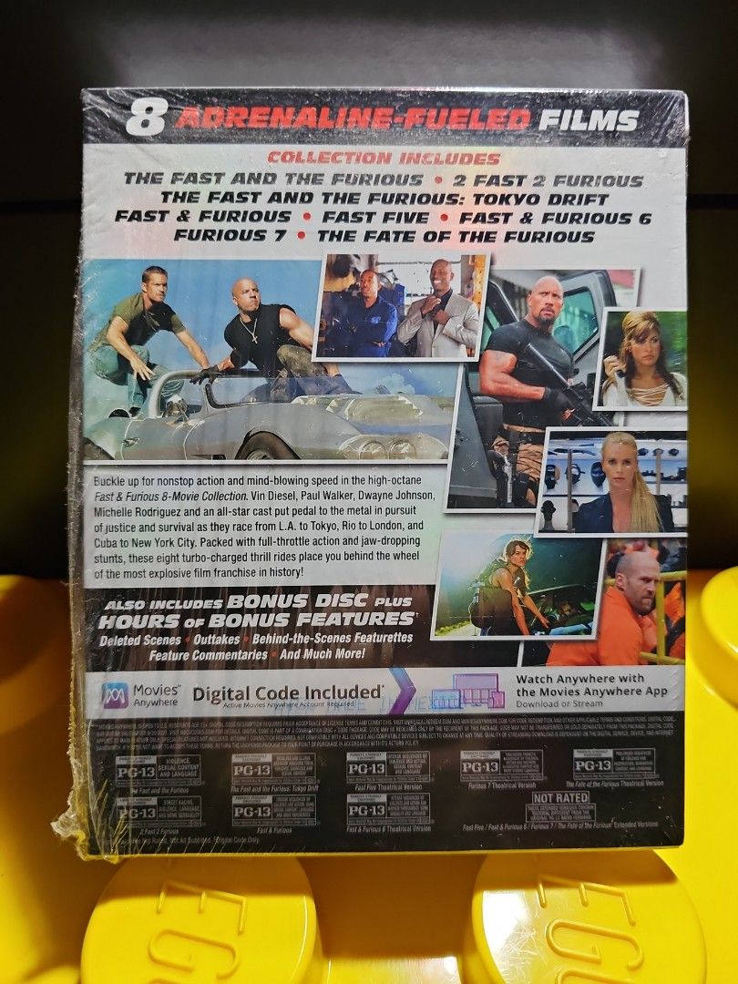 Blu Ray Fast and Furious 8 Movie Collection, TV & Home Appliances, TV ...