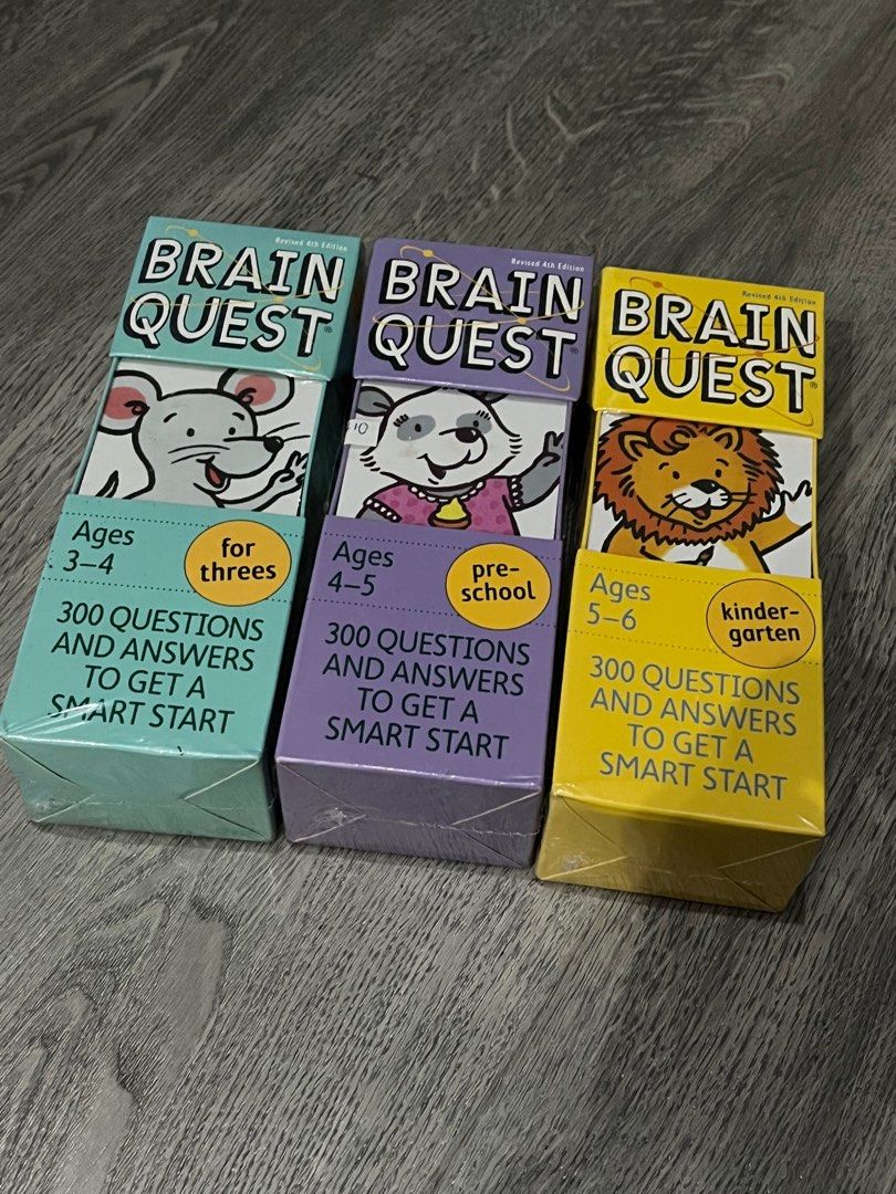 Brain quest cards (all 3 sets), Hobbies & Toys, Books & Magazines ...