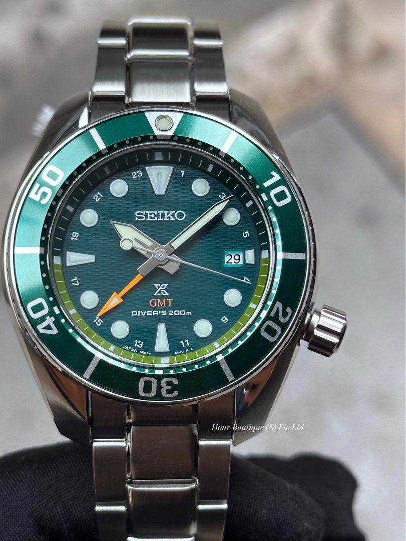 Brand New Seiko Prospex Green Solar Sumo GMT SBPK001 SFK003J1, Men's ...