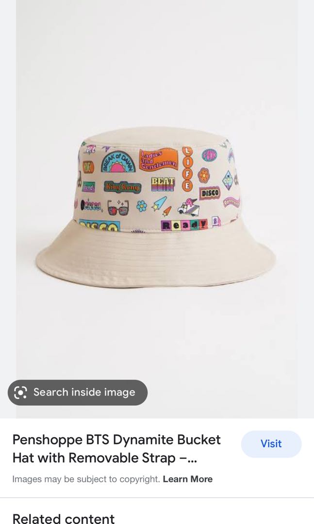 BTS x Penshoppe Dynamite Bucket Hat, Women's Fashion, Watches ...
