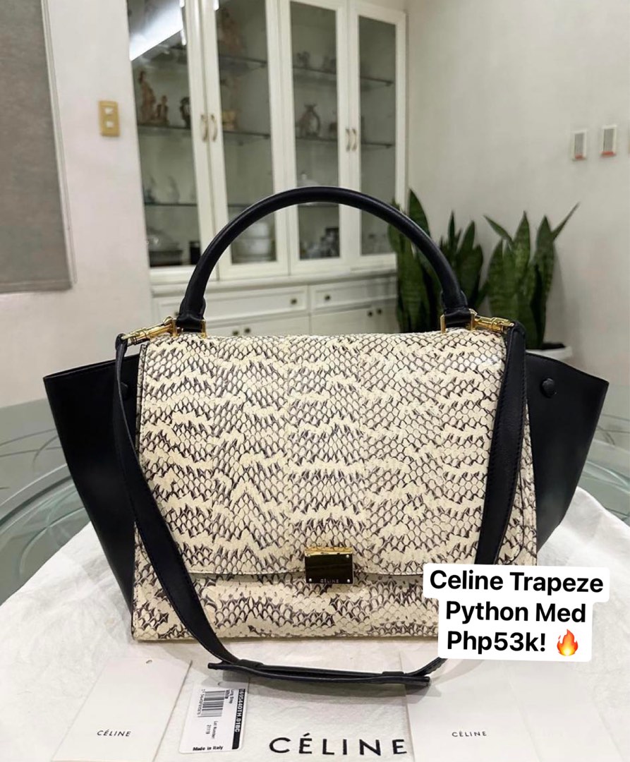 Celine Trapeze Python Med, Luxury, Bags & Wallets on Carousell