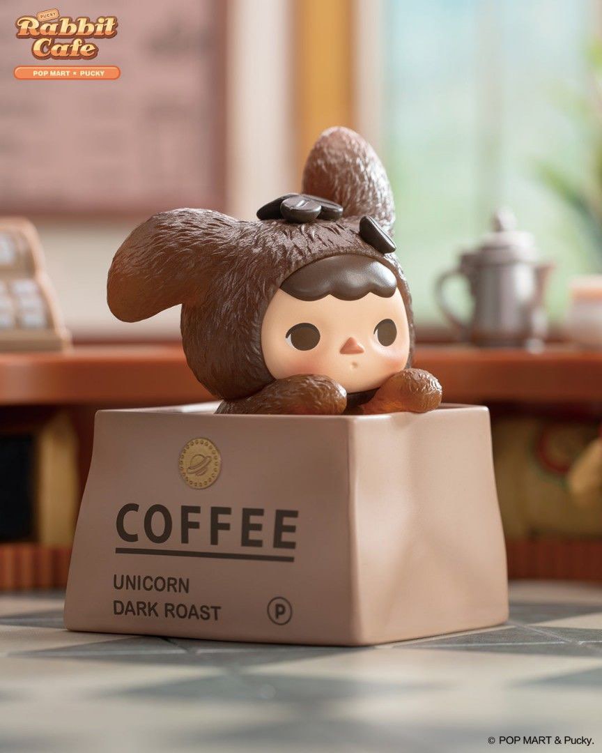 Coffee bean pucky rabbit popmart, Hobbies & Toys, Toys & Games on Carousell