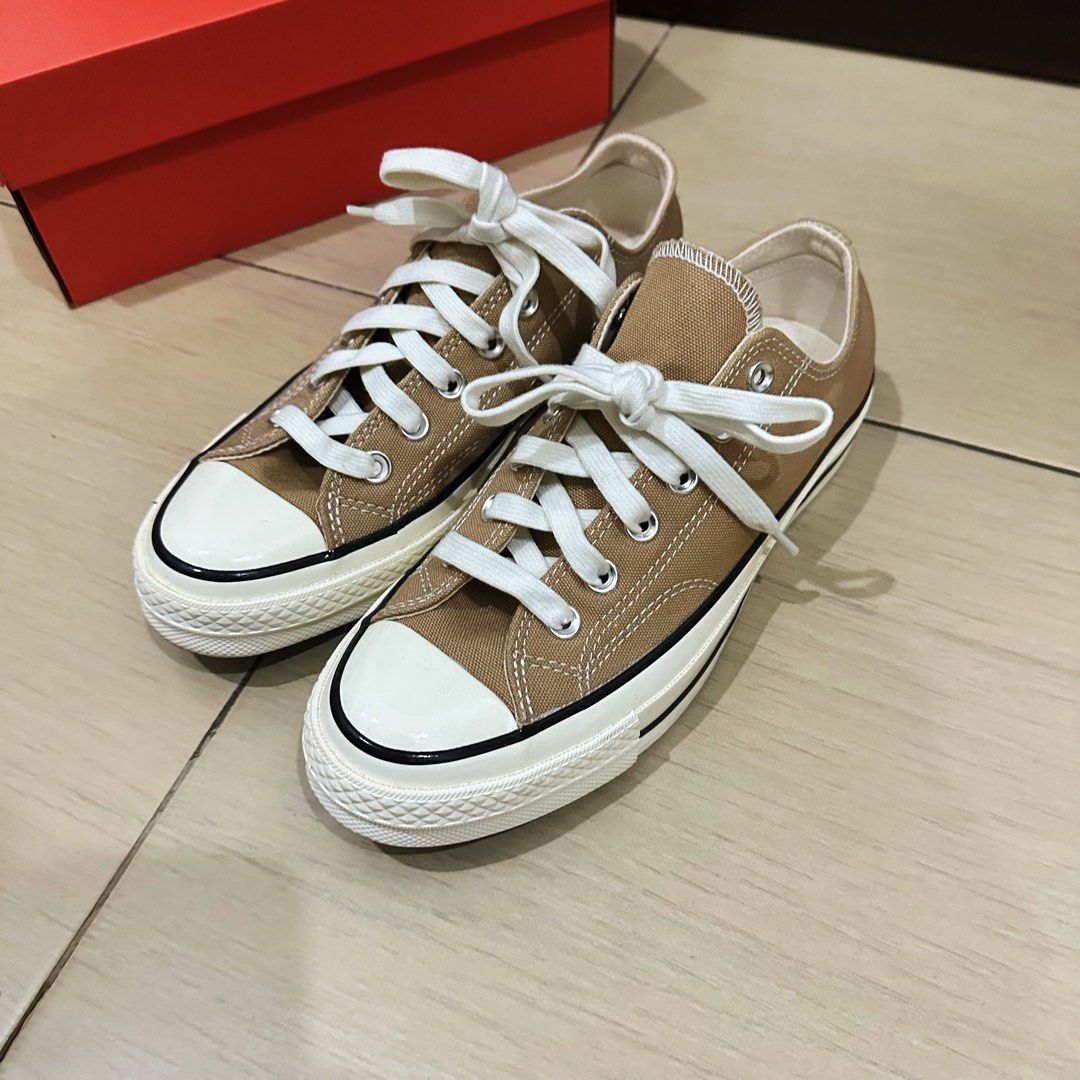 Converse Tan Chuck 70 Low-Top Sneakers, Women's Fashion, Footwear ...