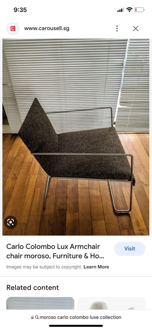 Designer Chair (Carlo Columbo Luxe arm chair, Furniture & Home Living ...