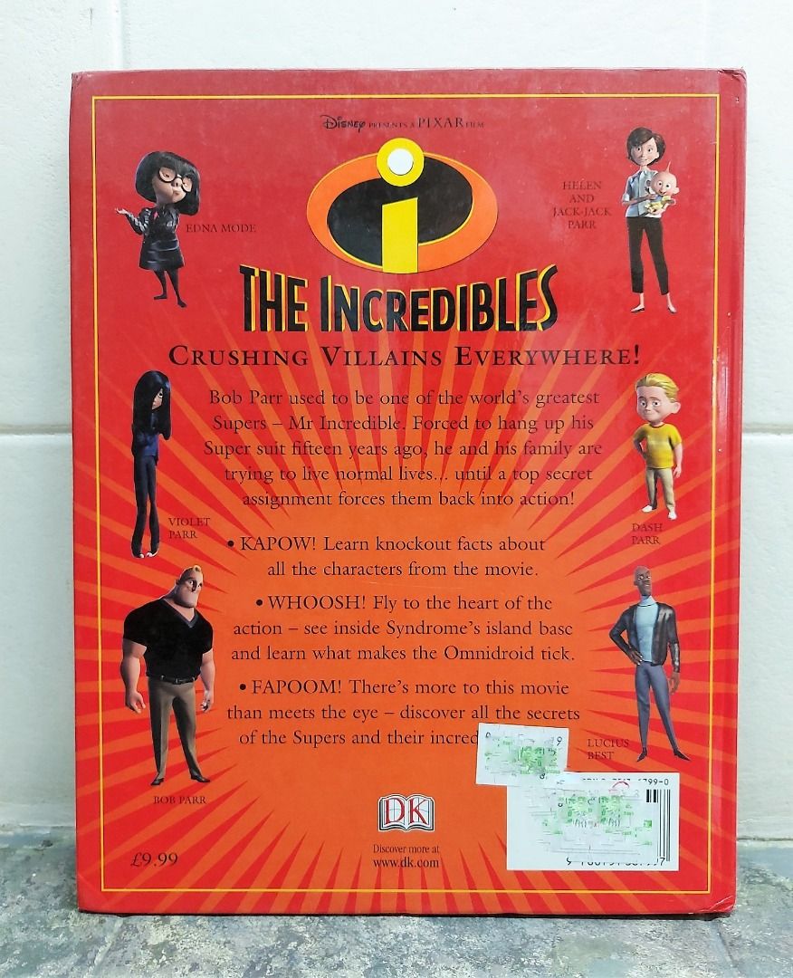 Disney Pixar THE INCREDIBLES The Essential Guide Hardcover (2004 ...