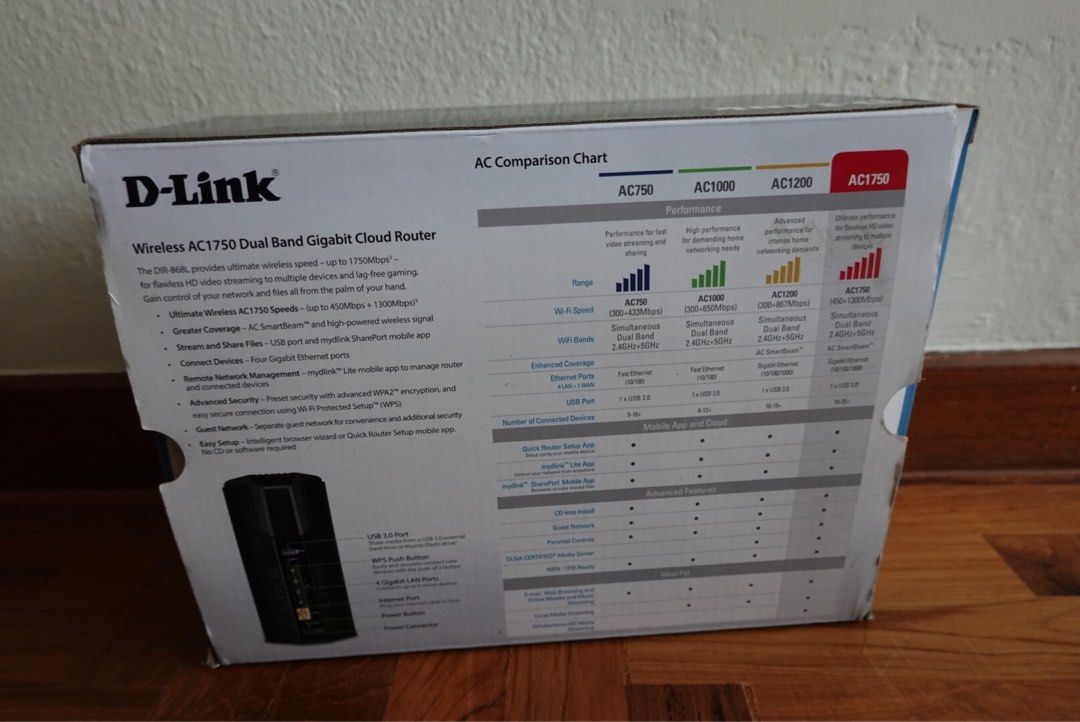 D-link wireless AC1750 dual band gigabit router, Computers & Tech ...