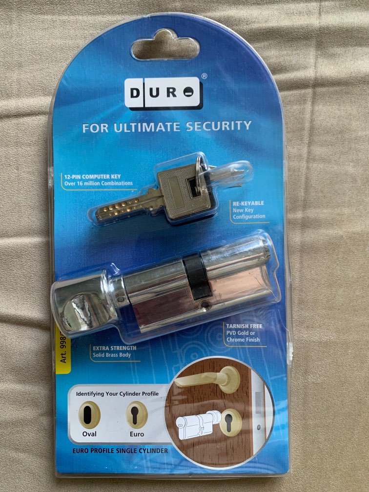 Duro cylinder lock Art 998, Furniture & Home Living, Security & Locks ...