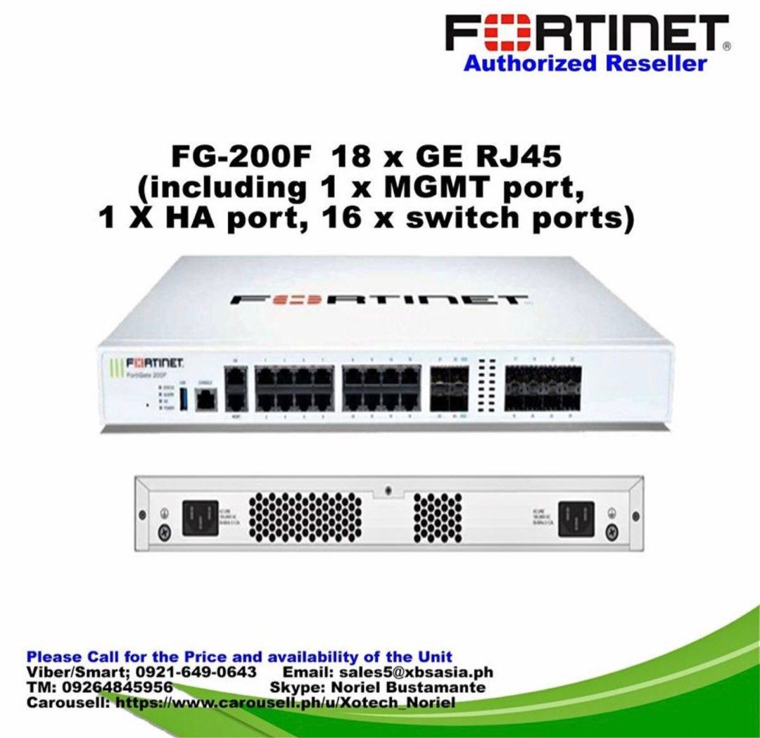 FORTINET FORTIGATE FG40F FG60F FG80F FG100F FG200F , Computers & Tech ...