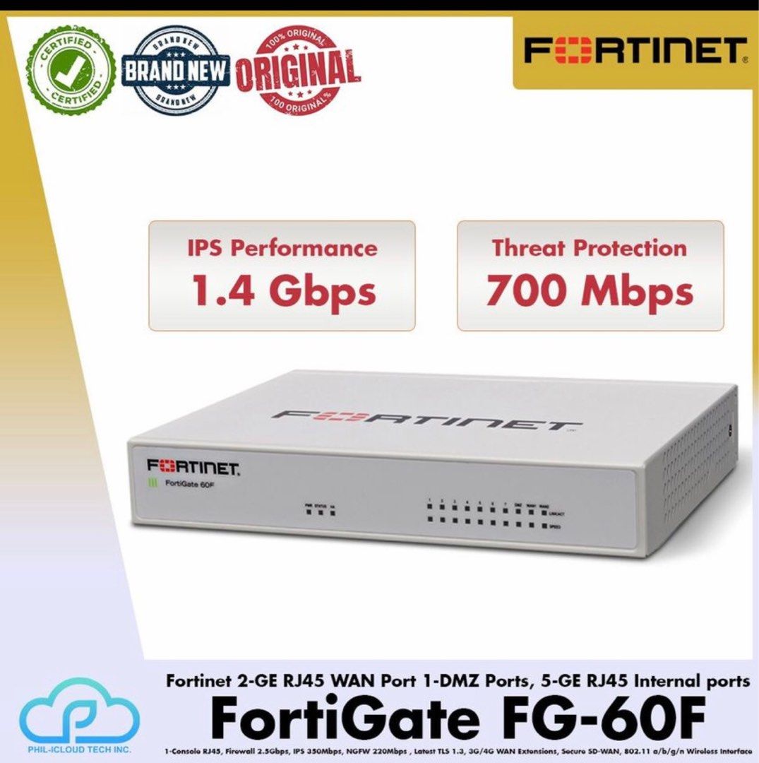 FORTINET FORTIGATE FG40F FG60F FG80F FG100F FG200F , Computers & Tech ...