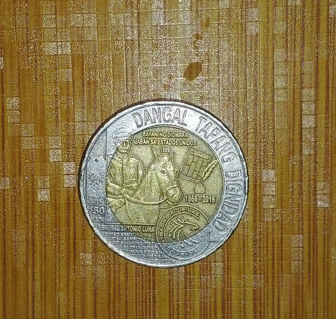 Fs 10 peso commemorative heneral luna coin, Hobbies & Toys, Memorabilia ...