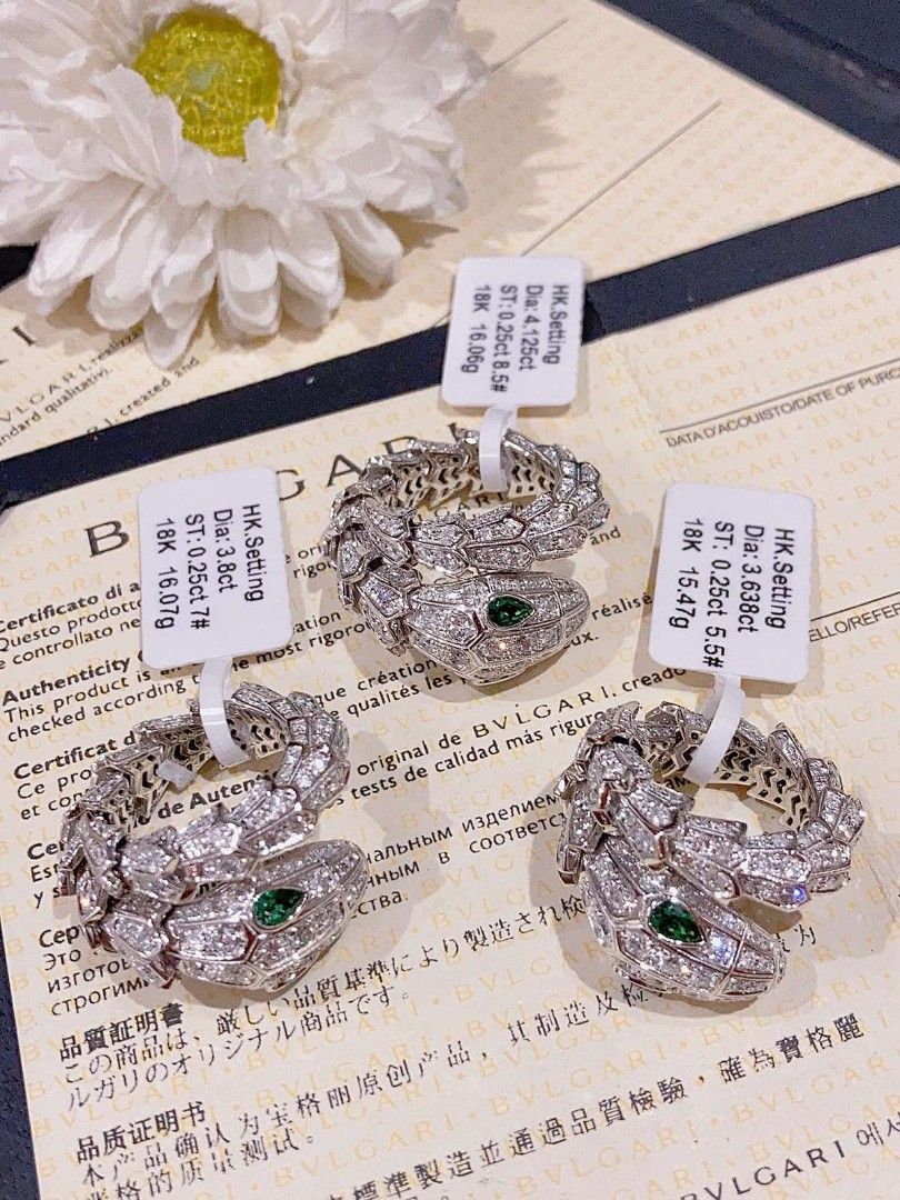 Full dias Serpenti Ring Bv Hk Setting, Women's Fashion, Jewelry ...