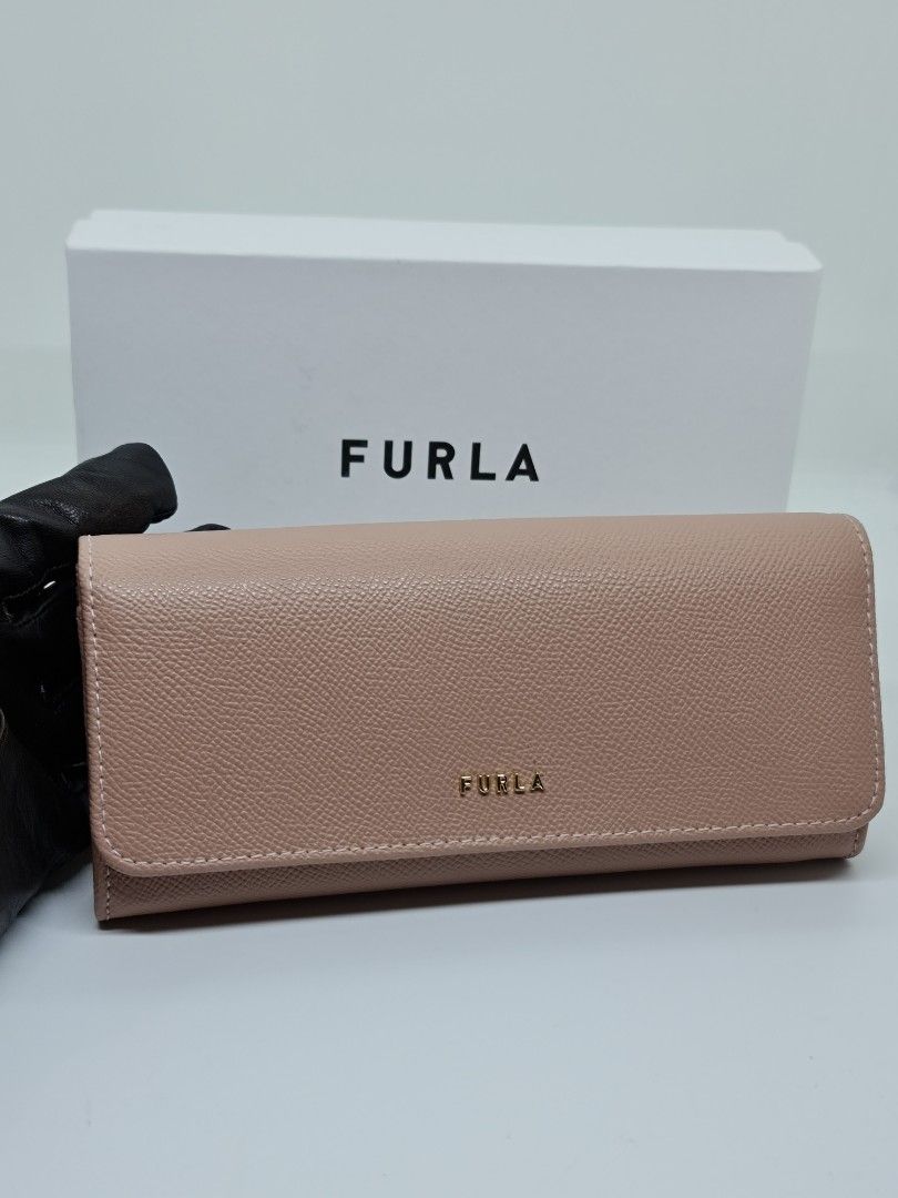 Authentic Furla Classic Long Wallet Moonstone, Luxury, Bags & Wallets ...