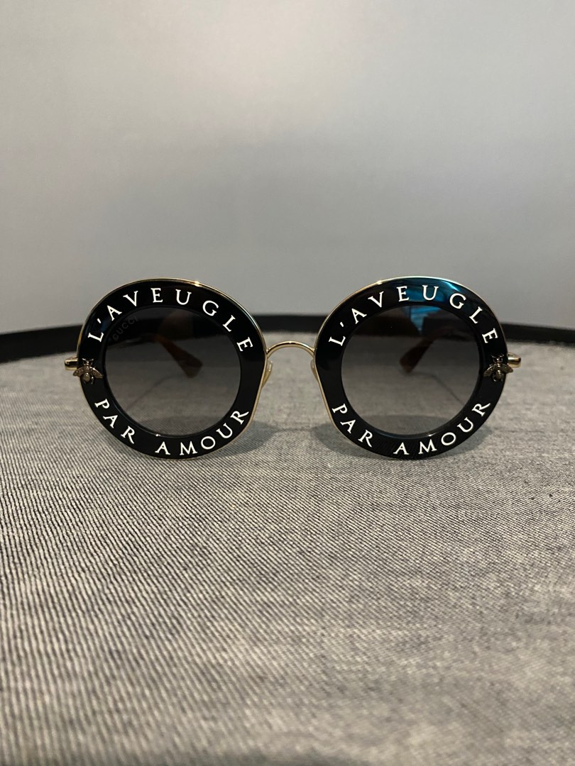 GUCCI ROUND SUNGLASSES, Luxury, Accessories on Carousell