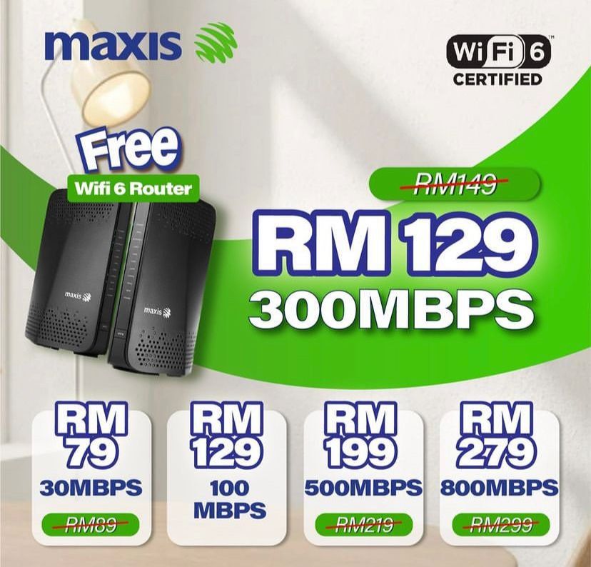 Home Fibre Plan- Unifi, Maxis, Time, Celcom Digi, Services, Home ...