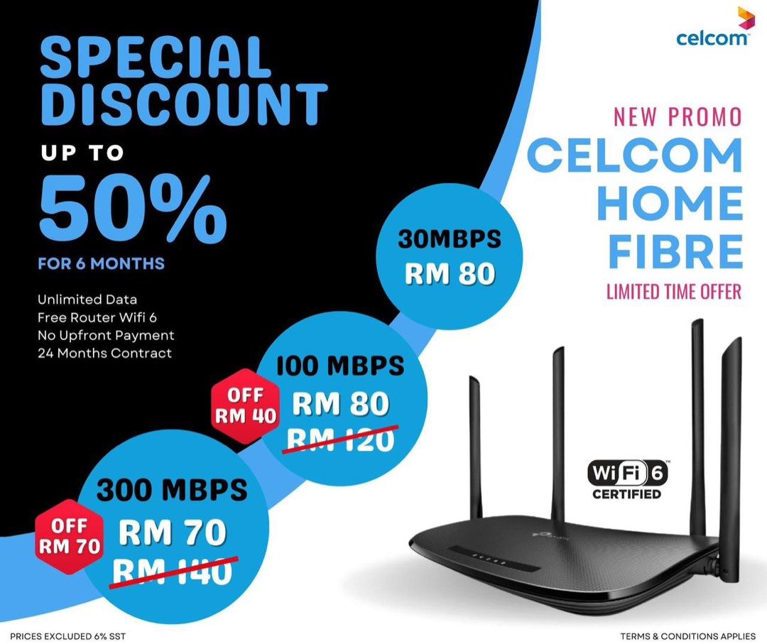 Home Fibre Plan- Unifi, Maxis, Time, Celcom Digi, Services, Home ...