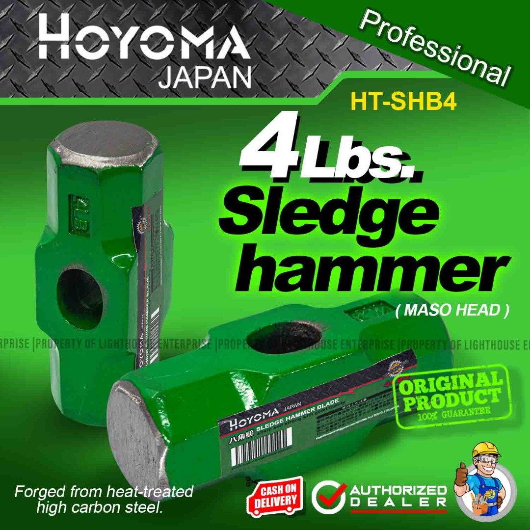 HOYOMA Japan Sledge Hammer Head/Blade (4Lbs) *LIGHTHOUSE ENTERPRISE ...
