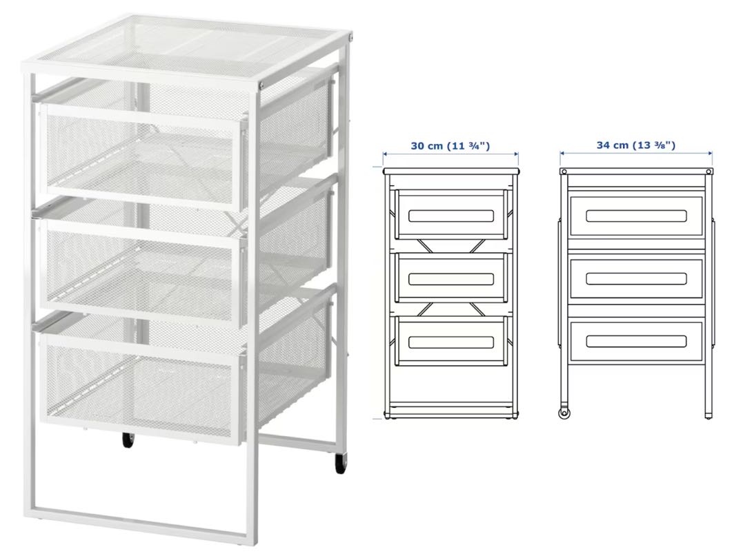 IKEA LENNART Drawer unit, white *2, Furniture & Home Living, Furniture ...