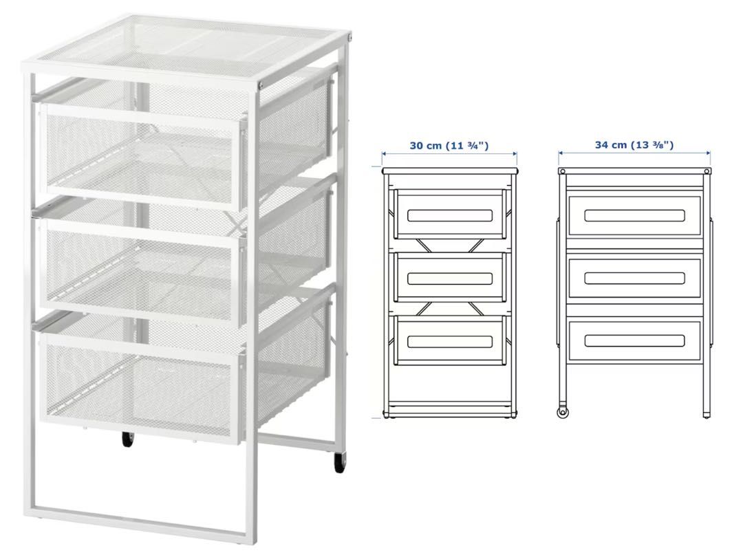 IKEA LENNART Drawer unit, white *2, Furniture & Home Living, Furniture ...
