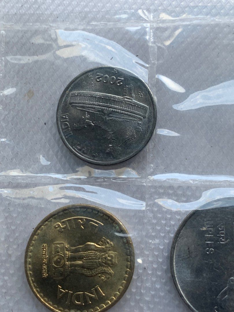 India 5pcs Coin Set (50 paise 1 2 5 & 10 Rupee), Hobbies & Toys ...