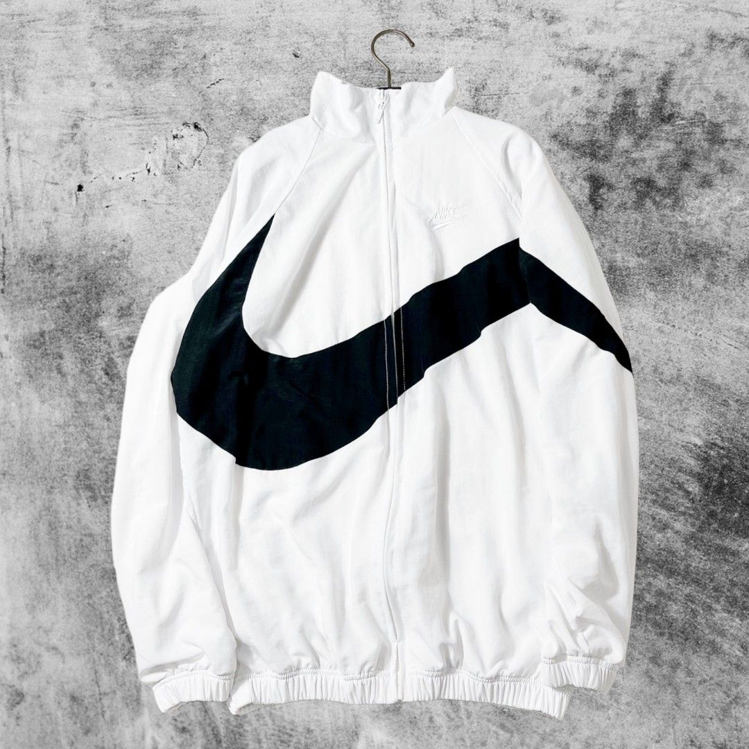 Jaket Tracktop Nike Big Swoosh Putih on Carousell