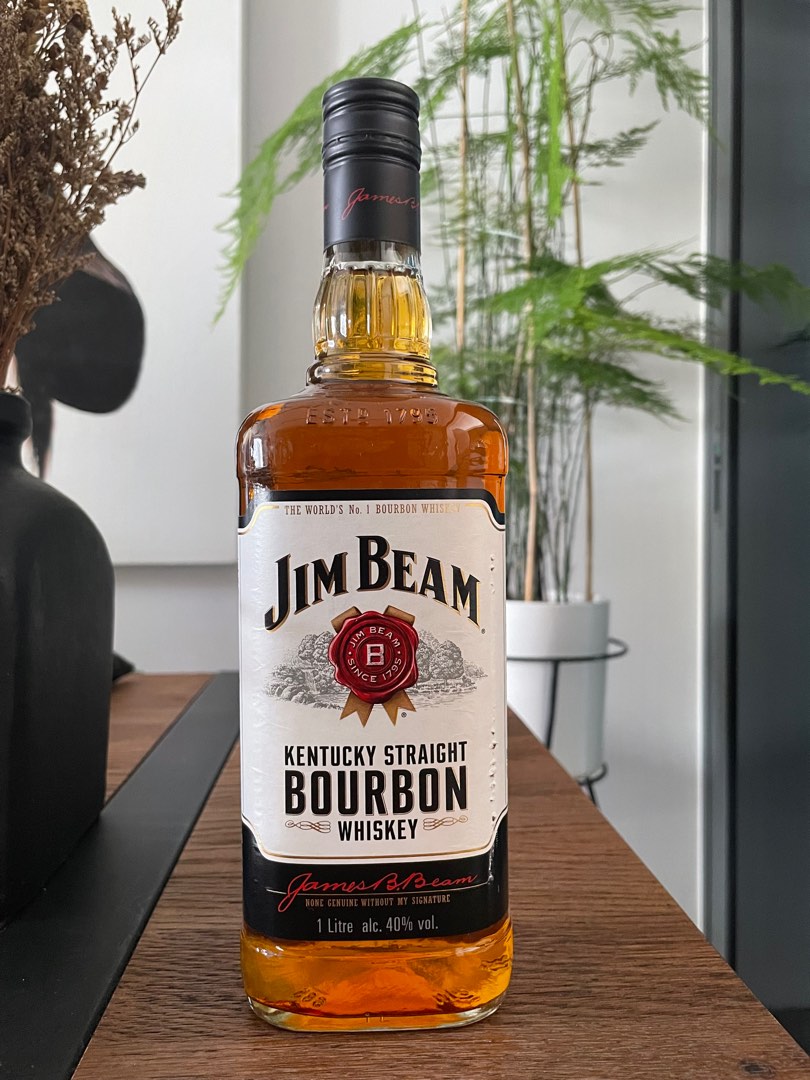 JIM BEAM WHITE 1000ML 40%, Food & Drinks, Alcoholic Beverages on Carousell