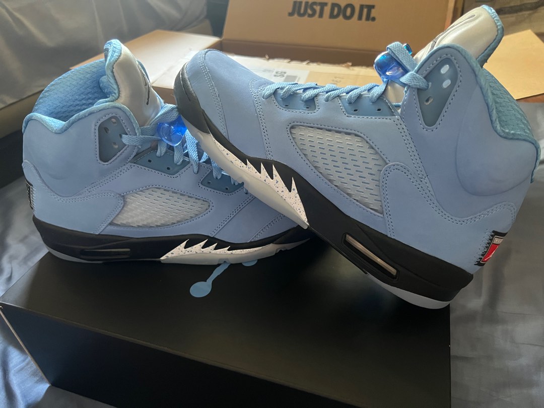 Jordan 5 University Blue UNC, Men's Fashion, Footwear, Sneakers on ...